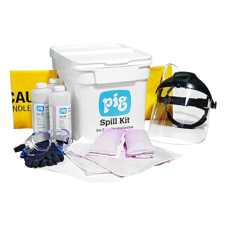Pig Spill Kit, 4 gal Volume Absorbed per Kit, 8 gal Capacity, Bucket ...