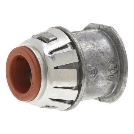 Bridgeport Fittings Flexible MC Connector, 3/8 in, Push-On, Die Cast ...