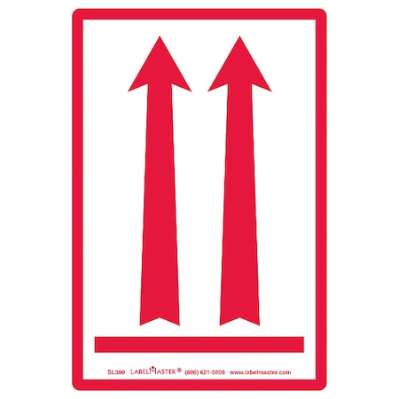 Labelmaster Arrows Label, 4inx6in, Vinyl, 500 Labels, PK500 SL300 | Zoro