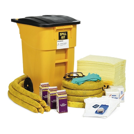 Spilltech Haz-Mat 50-gal Wheeled Spill Kit SPKHZ-CAN-WD | Zoro