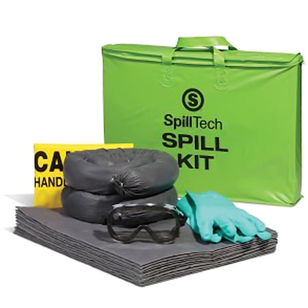 Spilltech Universal Tote Spill Kit, 5 Gallon Volume Absorbed Per Kit ...