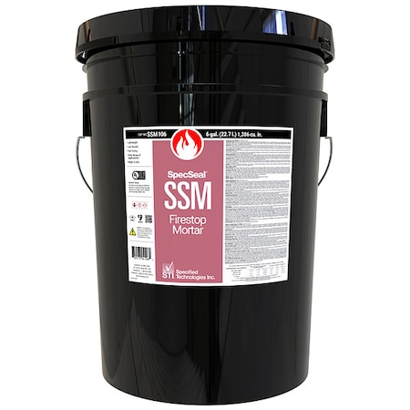 Sti Fire Barrier Mortar, 6 gal, Red SSM106 | Zoro