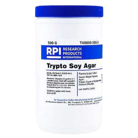 Rpi Trypto Soy Agar, 500g T48800-500.0 | Zoro
