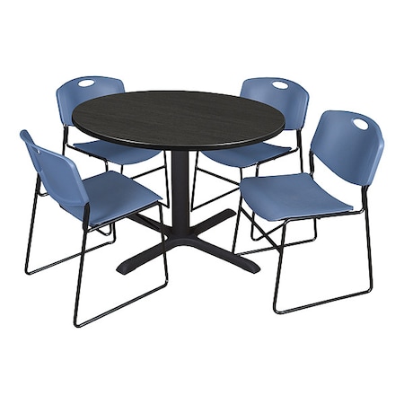 Cain Breakroom Table And Chair Set TB48RNDAG44BE | Zoro