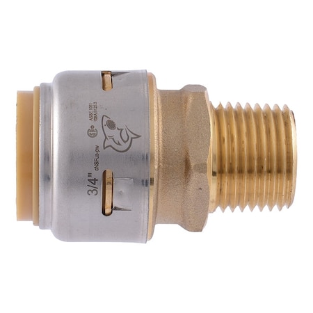 Sharkbite Max Adapter, Brass, Brass UR138 | Zoro