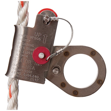 Gemtor Rope Grab, For Rope Size 5/8" to 3/4", Stainless Steel VF505 | Zoro