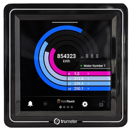 Trumeter Touch Screen Power Meter, 250, NEMA Rating VT-PWR-HV | Zoro