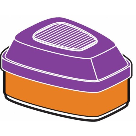 3M Combination Cartridge, Bayonet, MV, CL, P100, Orange/Magenta, 2 PK ...