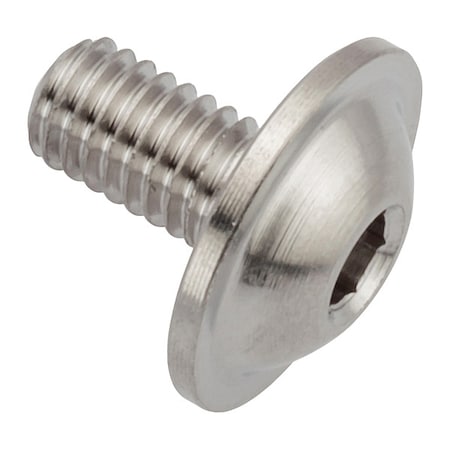 Zoro Select M3 x 0.5 x 5 mm Button Flanged Machine Screw, Plain ...