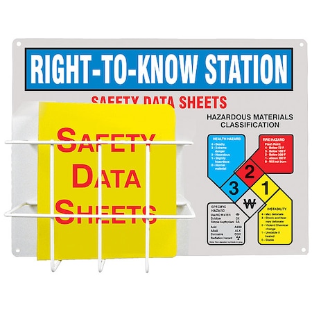 Accuform Right To Know Station, Right-To-Know Station, Aluminum/Pvc ...