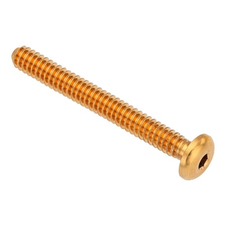 Zoro Select #10-32 Socket Head Cap Screw, Button-Head, Plain Brass ...