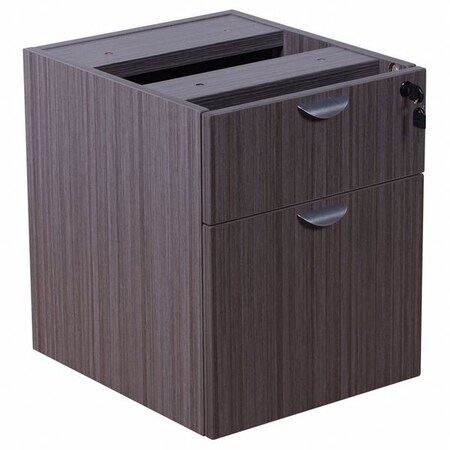Boss 2 Drawer Pedestal, 2 Hanging, 3/4 Box/File, Driftwo, Driftwood ...