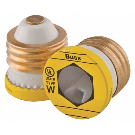 BUSSMANN 10A Plug Fuse, 125V AC Fast-Acting, Edison - W-10