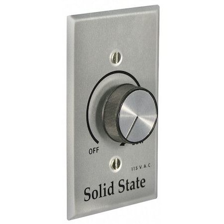 Dayton Dial Speed Control, 115V, 6 Amp, SPST, Brushed Aluminum Plate ...