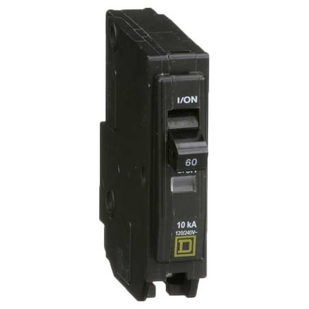 SQUARE D 60A, 1 pole Miniature Circuit Breaker, QO, 120/240V AC, - QO160