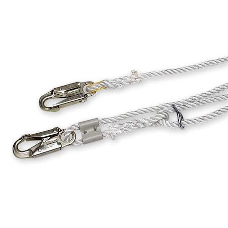 Honeywell Miller Positioning Lanyard, 6 ft., White 203RLS-8-Z7/6FT | Zoro
