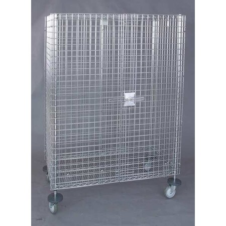Zoro Select Wire Security Cart with Fixed Shelves 900 lb Capacity, 28 1 ...