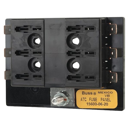 Eaton Bussmann Fuse Panel, 0 to 30A Amp Range, 32V DC Volt Rating, 6 ...