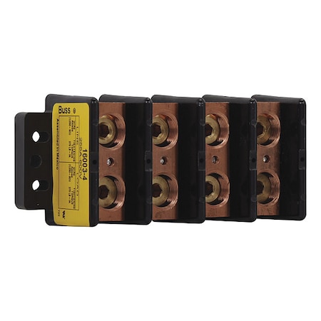 Eaton Bussmann Power Distribution Block, Open, 4 Pole, 255 A Copper ...