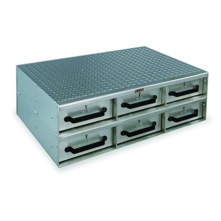 Crescent Jobox 6 Drawer Short Floor Heavy-Duty Aluminum Drawer Storage ...