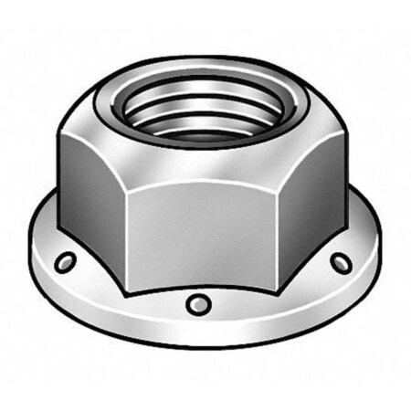 Zoro Select Top Lock Distorted Thread Lock Nut, 3/4"-10, Steel, Grade 8 ...