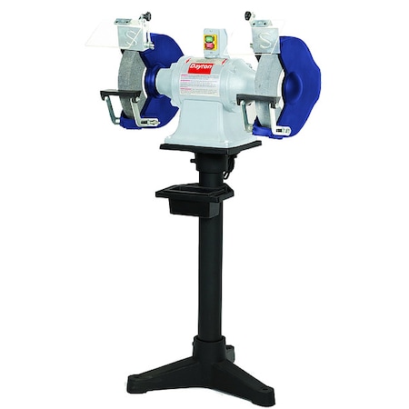 Dayton Bench Grinder with Stand, 12 in Max. Wheel Dia, 2 in Max. Wheel ...