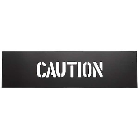 Zoro Select Safety Stencil, Caution, PVC Plastic 1F125 | Zoro