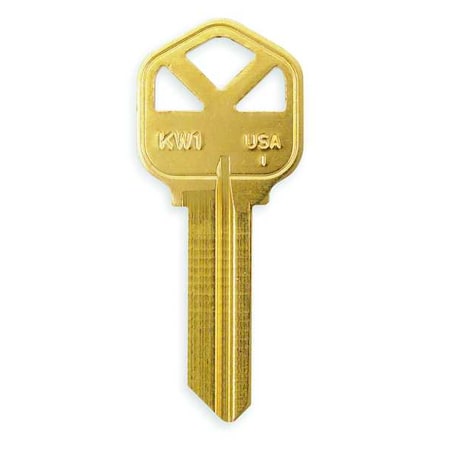 Kaba Ilco Key Blank, Brass, Type 1176, 5 Pin, PK50 KW1-BR | Zoro