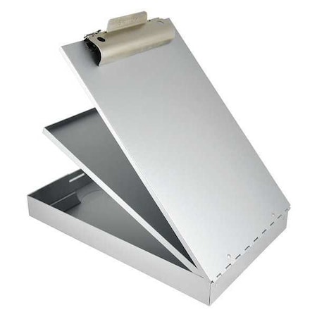 Zoro Select 8-1/2" x 11" Portable Storage Clipboard 1-1/2", Silver ...