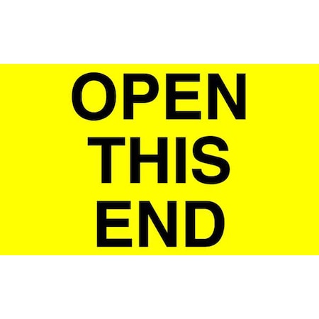 Tapecase 3" x 5" Adhesive Back Shipping Labels, Open This End, Pk50 ...