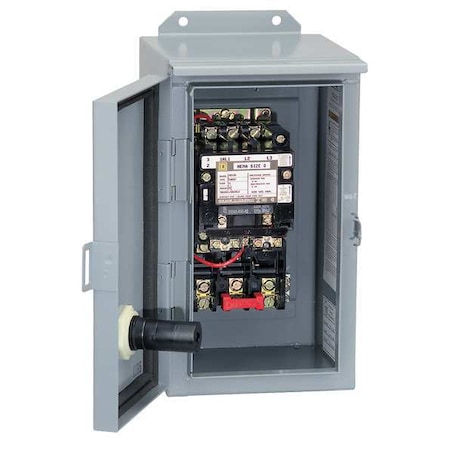 Square D Nonreversing Magnetic Motor Starter, 12, 3R NEMA Rating, 240V ...