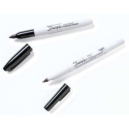 Sharpie Black Permanent Marker, Ultra Fine Tip, 12 PK 35001 | Zoro