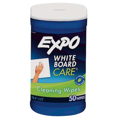Expo Dry Erase Board Cleaning Wipes, 6x9", PK50 81850A | Zoro