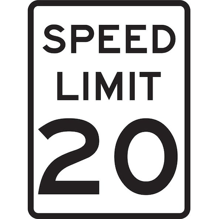 Brady Speed Limit, Speed Control & Radar Speed Traffic Sign, 24 in ...