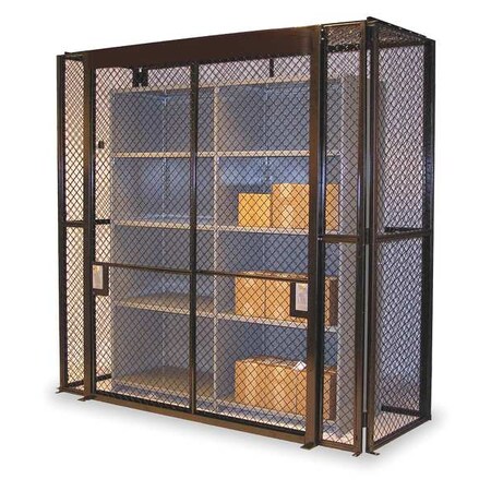 Husky Rack & Wire Secured Shelving Enclosure, 62-1/2 x 72In SWL481872 ...
