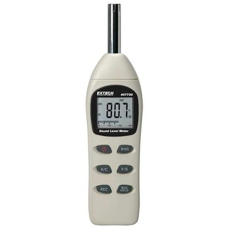 Extech Digital Sound Level Meter, 40 to 130 dB 407730 | Zoro