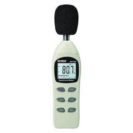 Extech Digital Sound Level Meter, 40 to 130 dB 407730 | Zoro