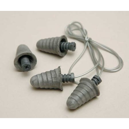 3M Skull Screws Reusable Foam Ear Plugs, Cone Shape, 32 dB, Gray, 120 ...