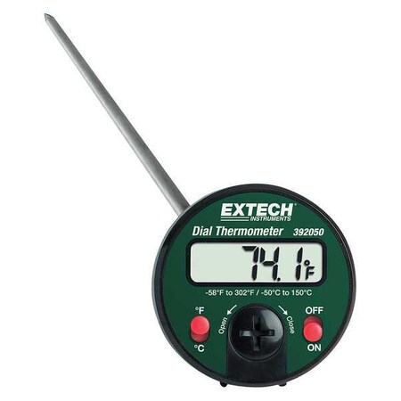 Extech 5" Stem Digital Pocket Thermometer, -58 Degrees to 302 Degrees F ...