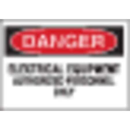 Brady Safety Sign Label, 5 In. W, 3-1/2 In. H, 87754 87754 | Zoro