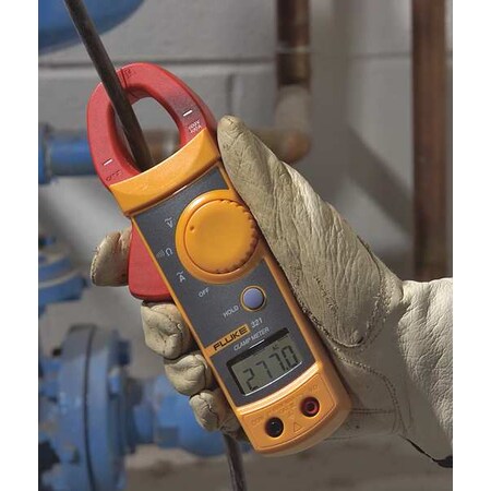 Fluke Digital Clamp On Ammeter, LCD, 400 A, 1.0" (25mm) Jaw Capacity ...