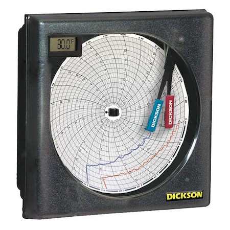 Dickson Circular Recorder, Temp and Humidity, 6 In TH6P2 | Zoro
