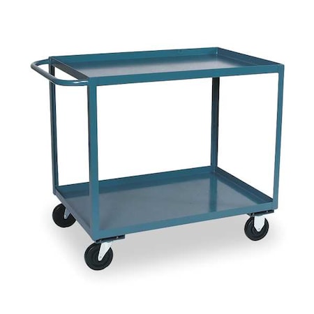 Jamco Flat Handle Utility Cart, Steel, 2 Shelves, 1,400 lb SB136P500GP ...
