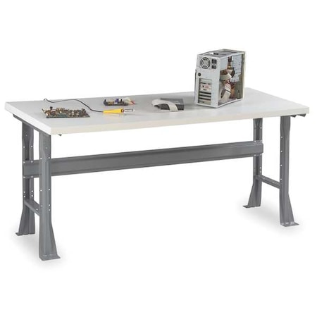 Tennsco Work Bench with Plastic Top and Flared Legs, Laminate, 72" W ...