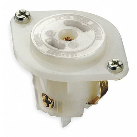 Leviton 15A Midget Locking Flanged Receptacle 2P 3W 120Vac ML2-PER | Zoro