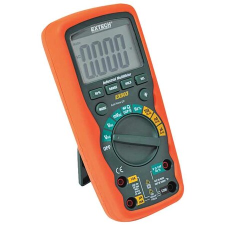 Extech Digital Multimeter, 1,000 Max. AC Volts, 1,000 Max. DC Volts, 10 ...