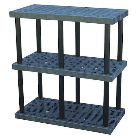 Structural Plastics Freestanding Plastic Shelving, Open Style, 24 in D ...
