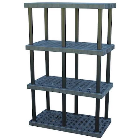 Structural Plastics Freestanding Plastic Shelving, Open Style, 24 in D ...