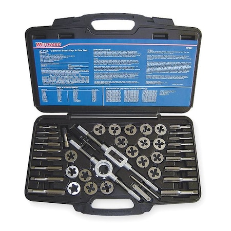 Westward Tap/Die Set, 41 Pieces 1PZ51 | Zoro