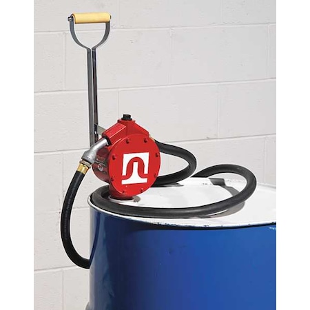 Fill-Rite Hand Operated Drum Pump, MNPT, With Hose & Nozzle, 20 gal per ...
